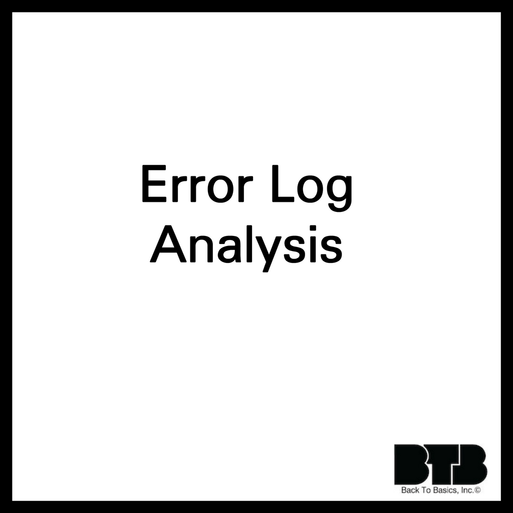 Error Log Analysis Services to identify opportunities for improvement ...
